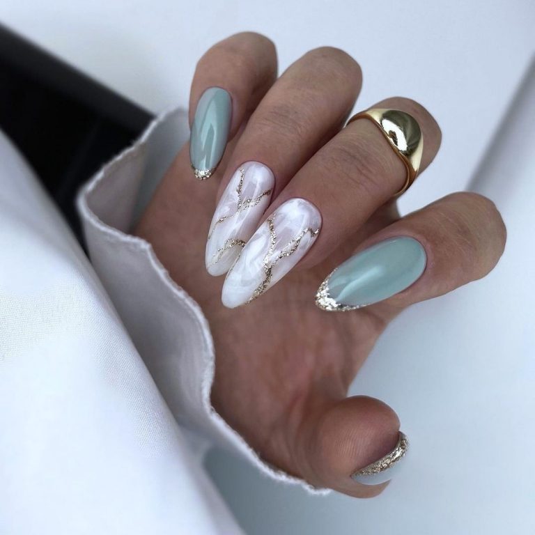 How to Do Marble Nails: 5 Options + 47 Design Ideas