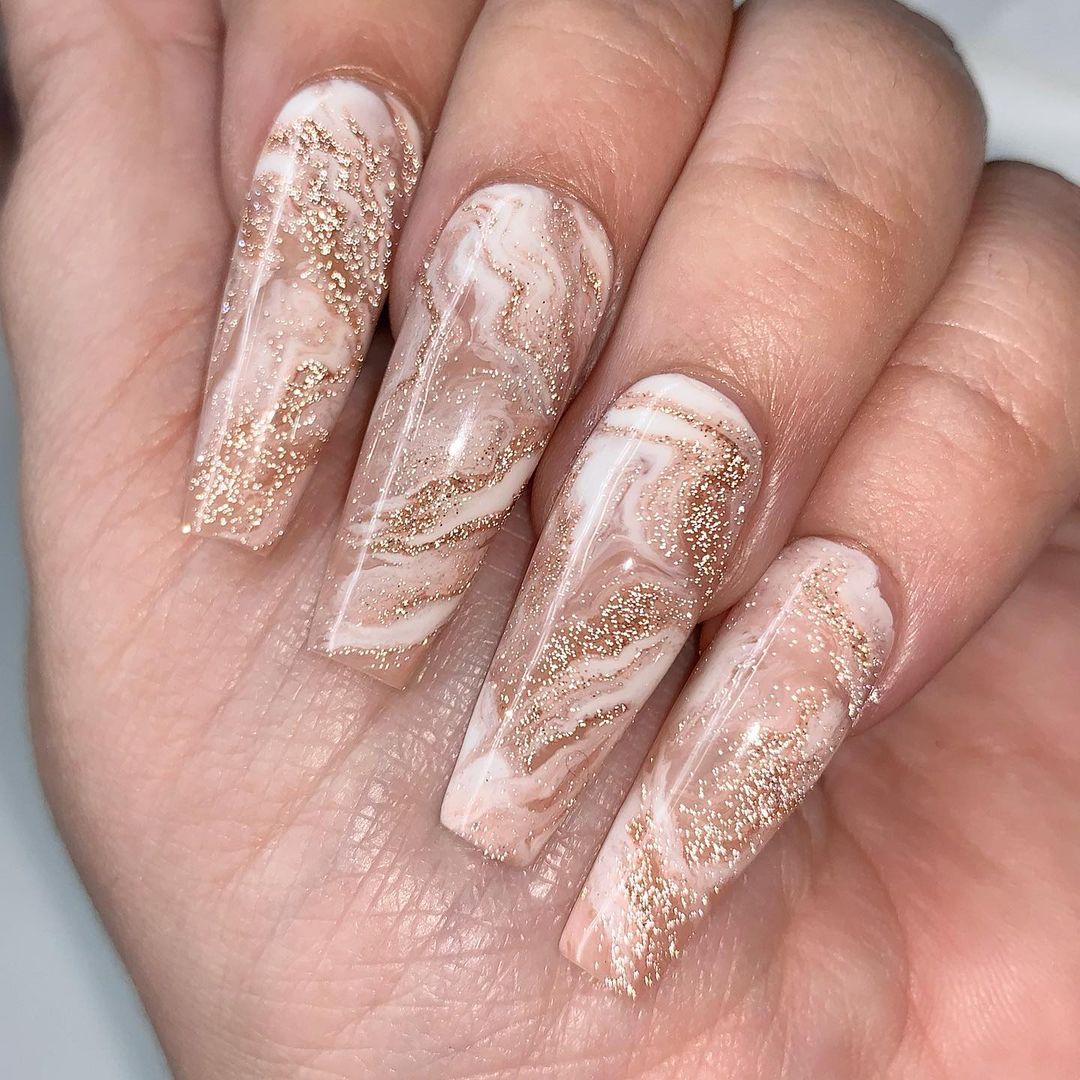 How to Do Marble Nails: 5 Options + 47 Design Ideas